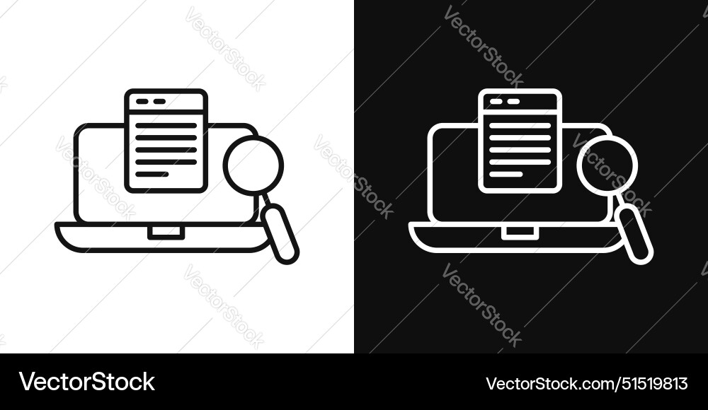 Search online icon Royalty Free Vector Image - VectorStock