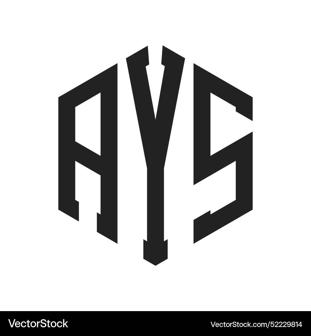 Ays logo design initial letter monogram Royalty Free Vector