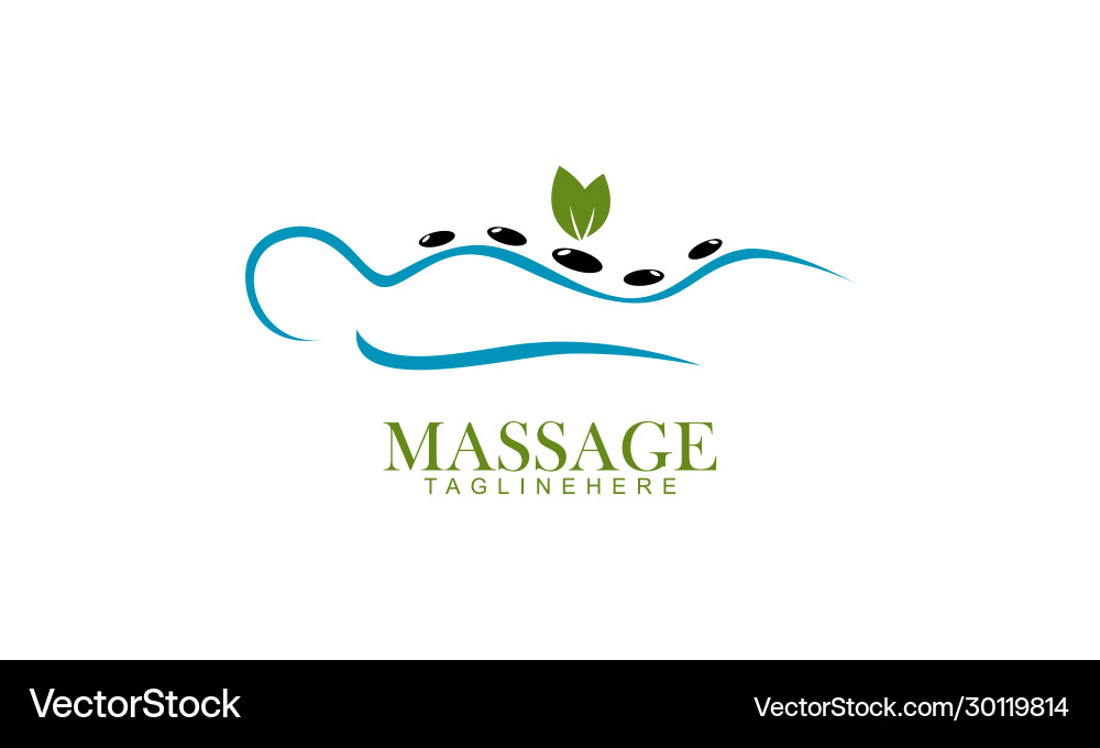 Body massage logo Royalty Free Vector Image - VectorStock