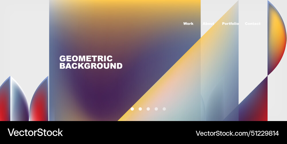 Colorful gradients with abstract geometric shapes Vector Image