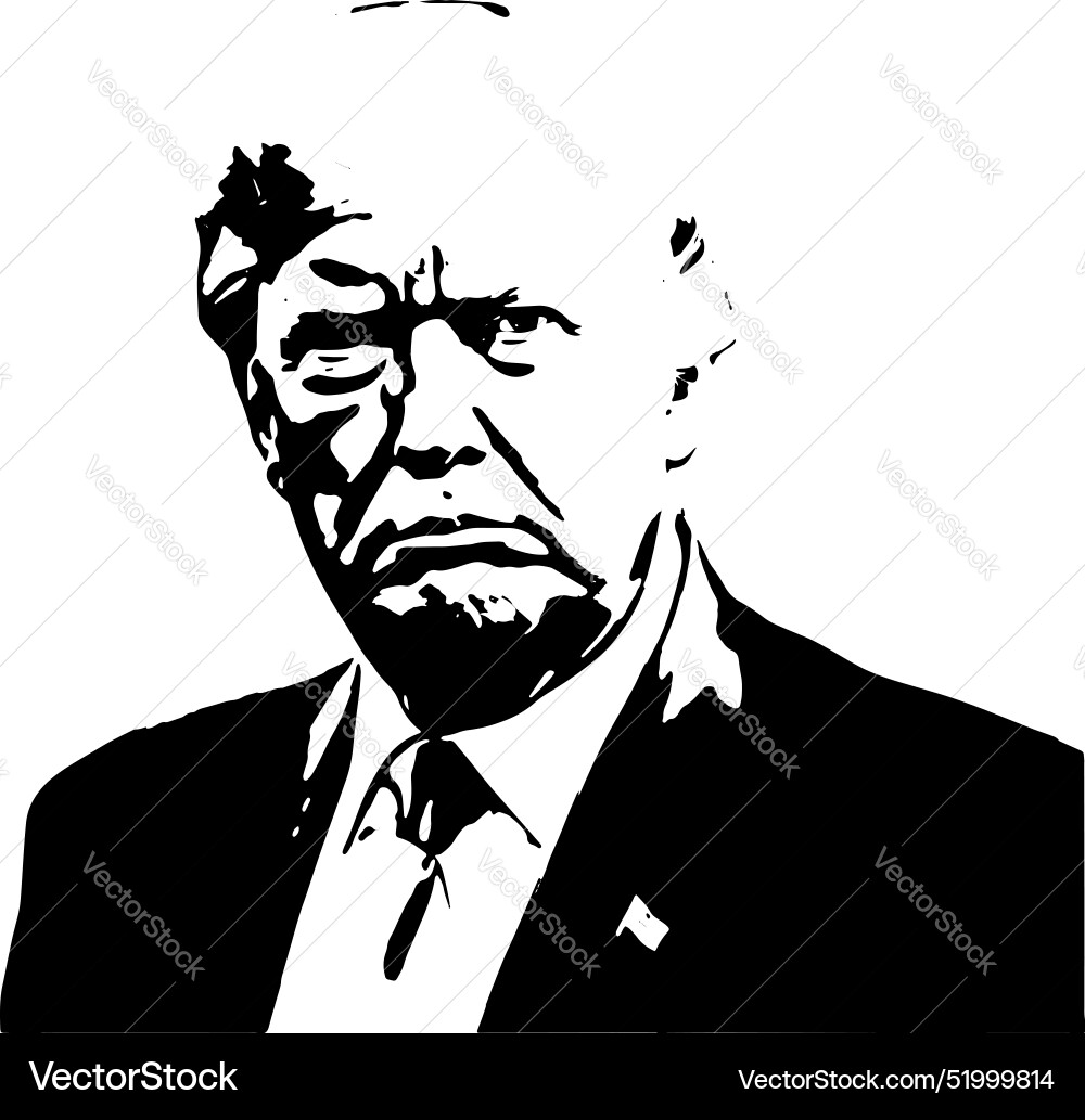 Donald trump silhouette Royalty Free Vector Image