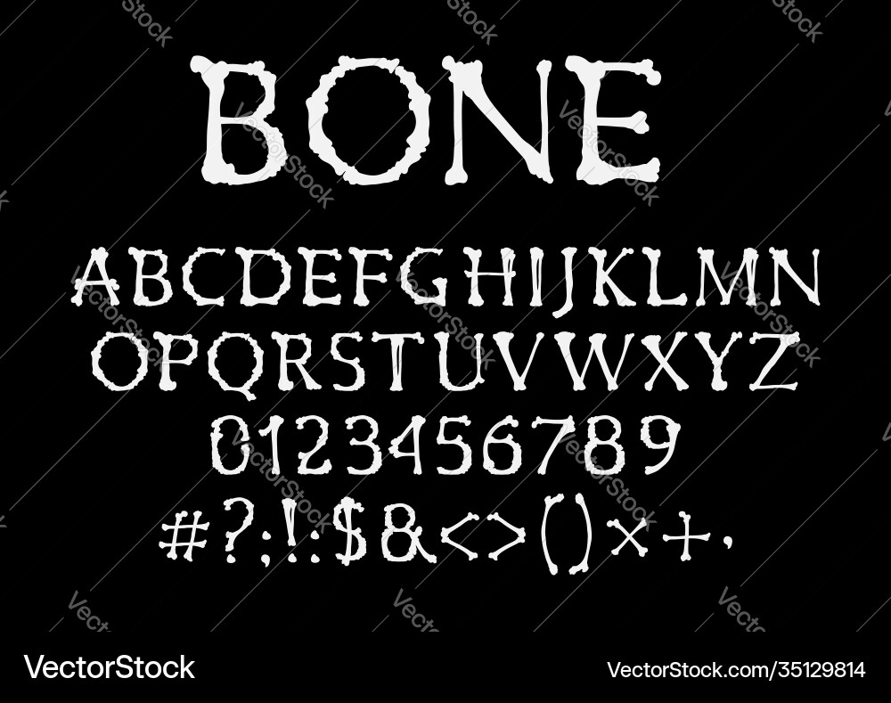 Bone Letter Vector Images (over 4,700)