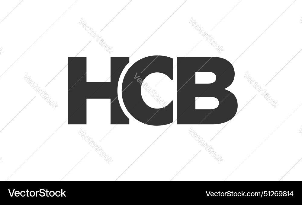 Hcb logo design template with strong and modern Vector Image