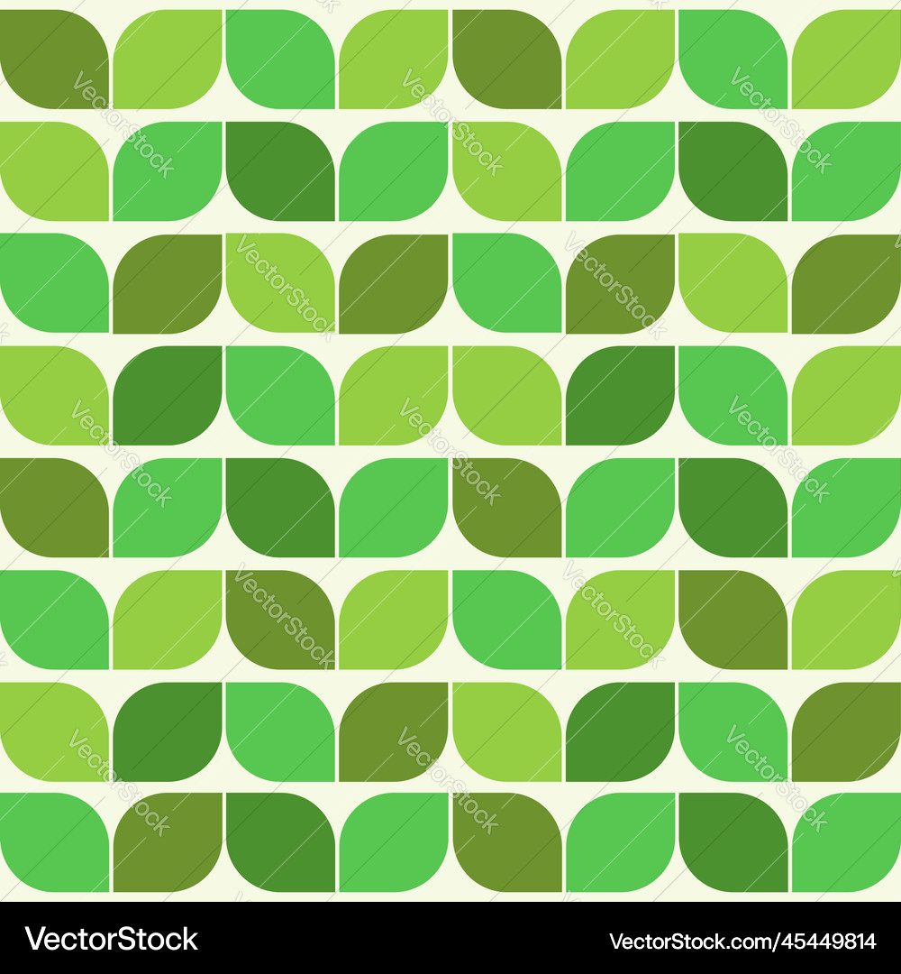 Lime Green Leaf Geometric Pattern Royalty Free Vector Image