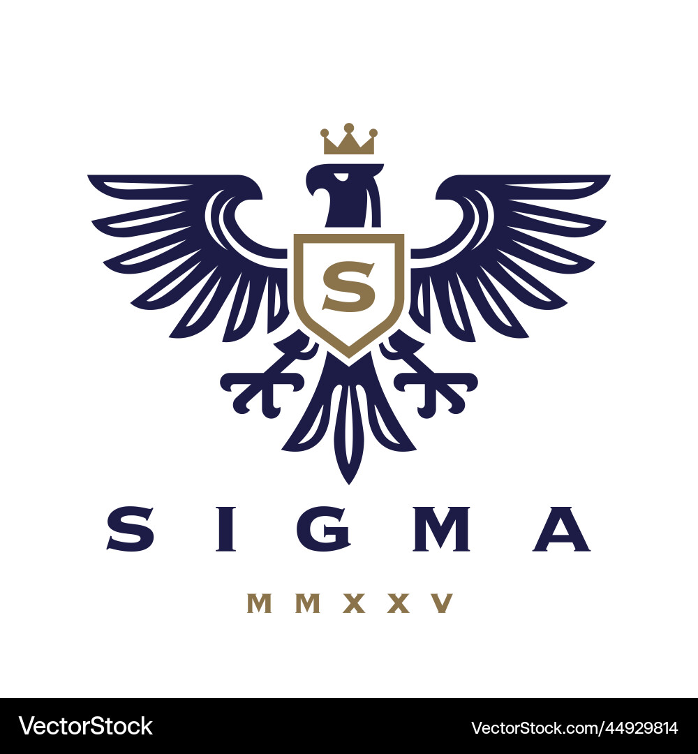 Royal Falcon Emblem Royalty Free Vector Image - VectorStock