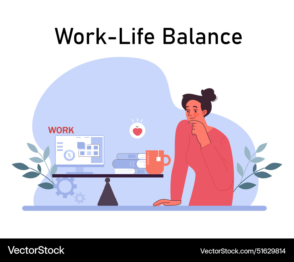 Stress resistance emotional balance Royalty Free Vector