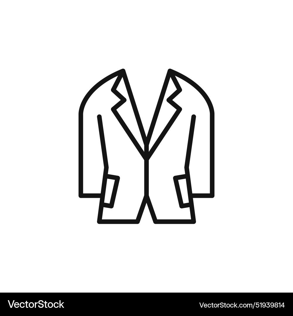 Suits icon logo sign outline Royalty Free Vector Image