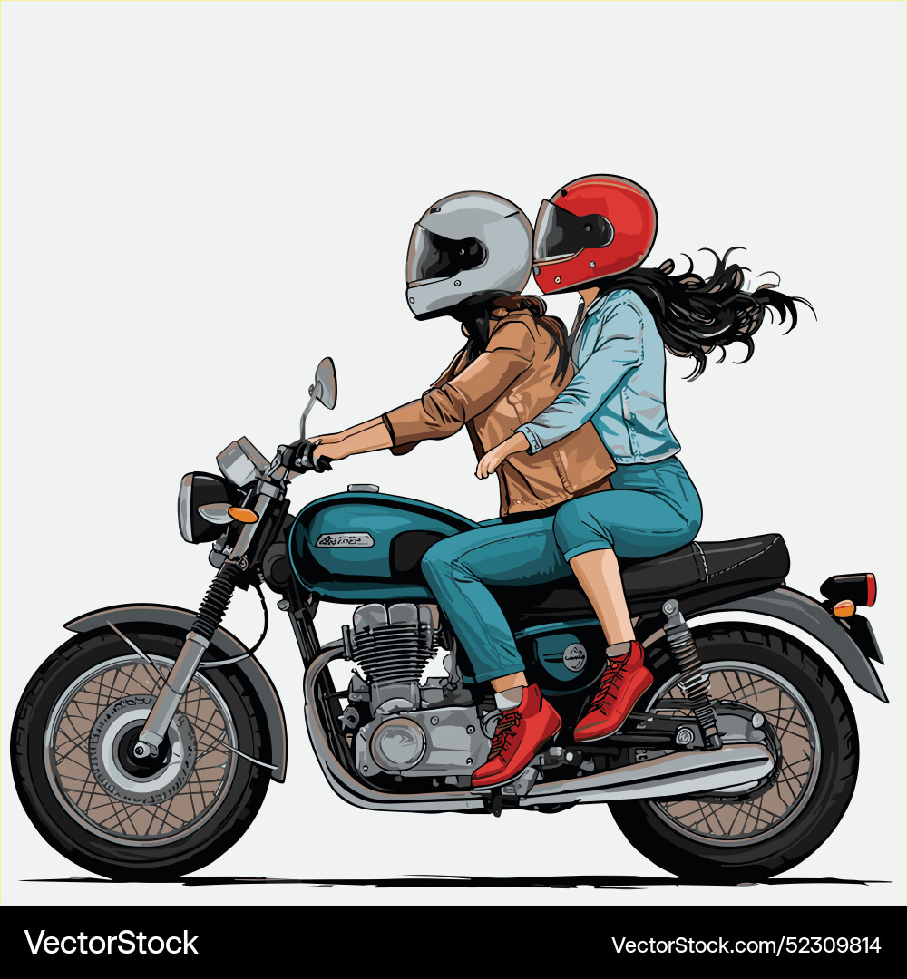 Vintage bike riding Royalty Free Vector Image - VectorStock