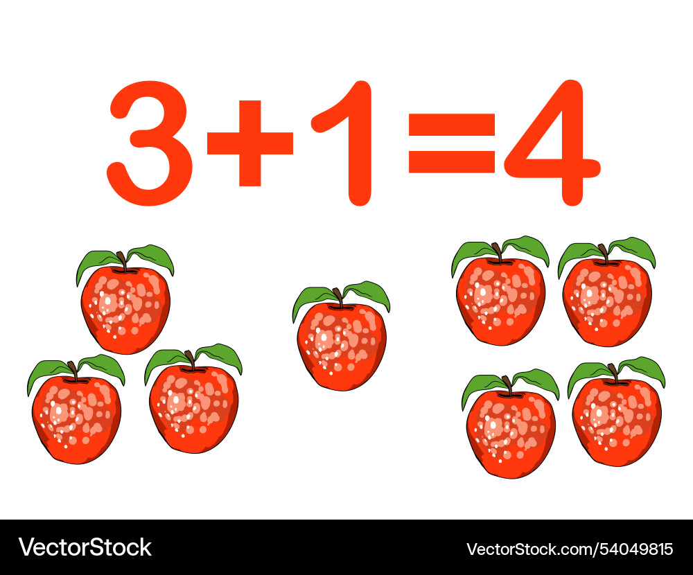 Addition components mathematical formula addend Vector Image