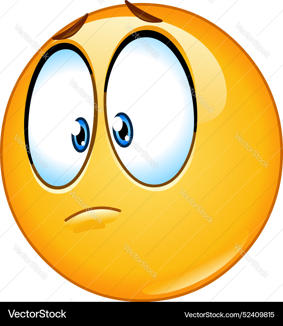 Anxious Emoji Face Royalty Free Vector Image - VectorStock