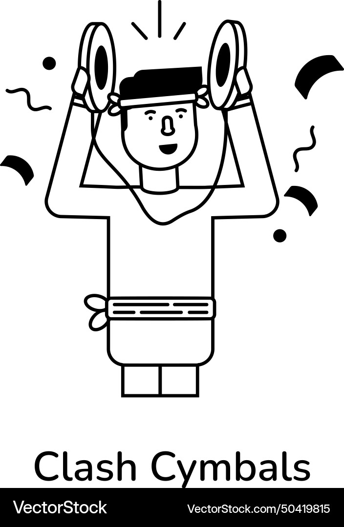 Clash cymbals Royalty Free Vector Image - VectorStock