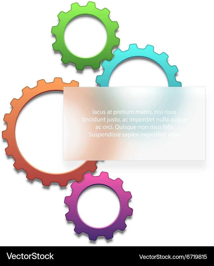 Colorful gears background Royalty Free Vector Image