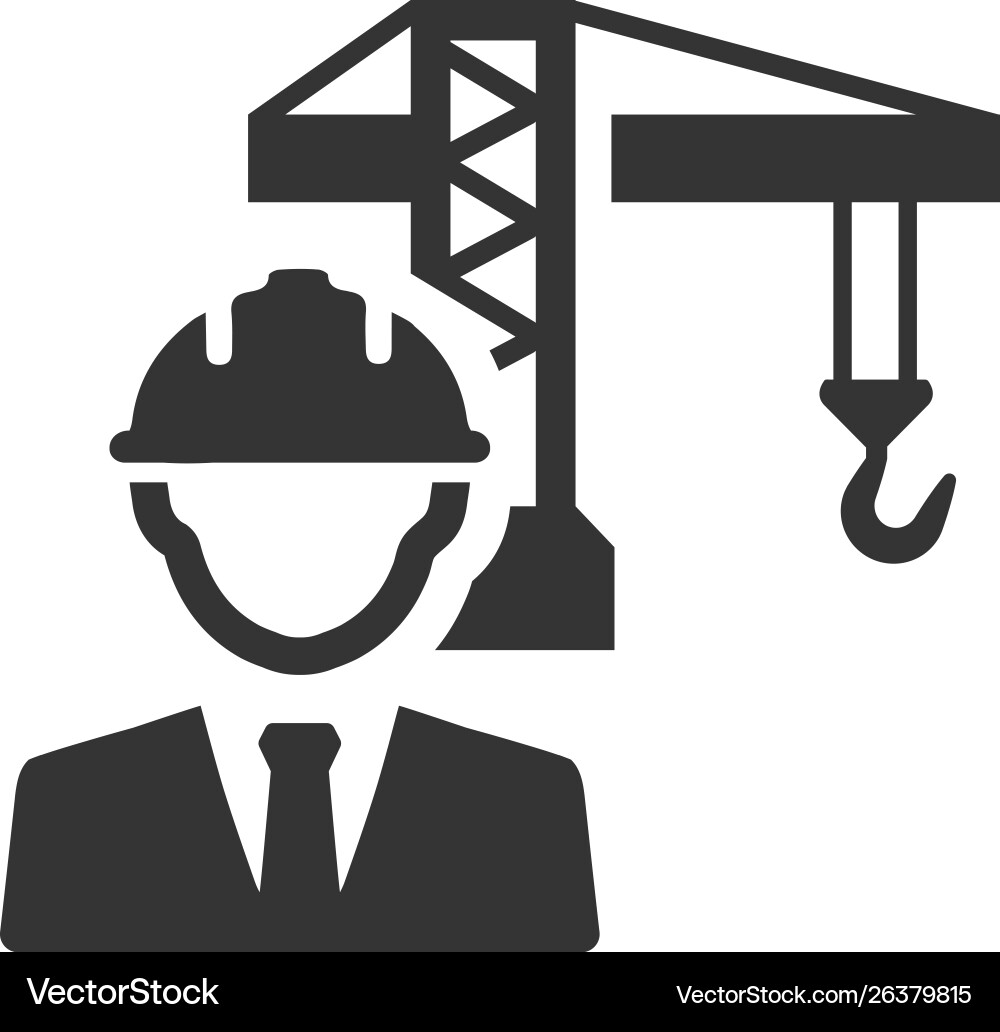Construction engineer icon Royalty Free Vector Image