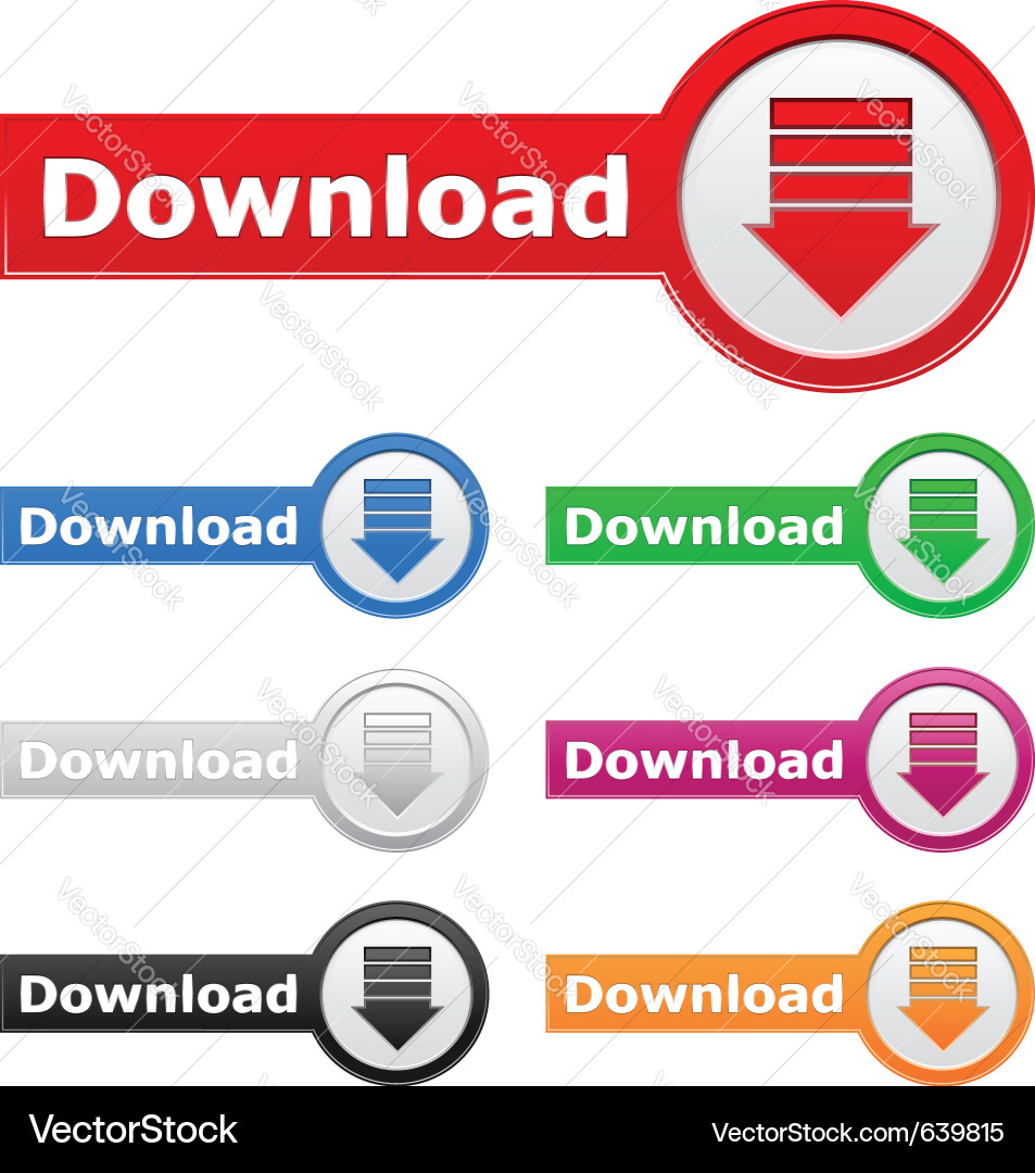 Download Buttons Set Royalty Free Vector Image