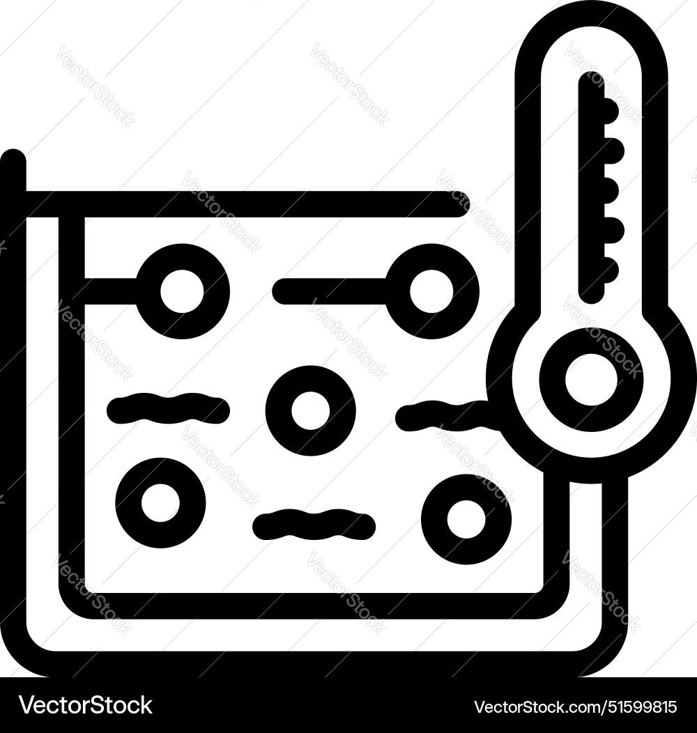 Laboratory thermometer measuring temperature Vector Image
