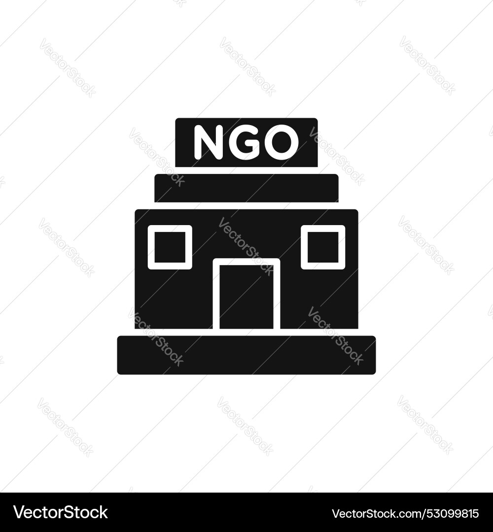 Ngo building icon isolated on white background Vector Image