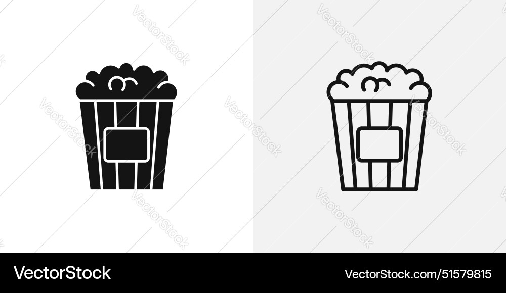 Popcorn icon set Royalty Free Vector Image - VectorStock