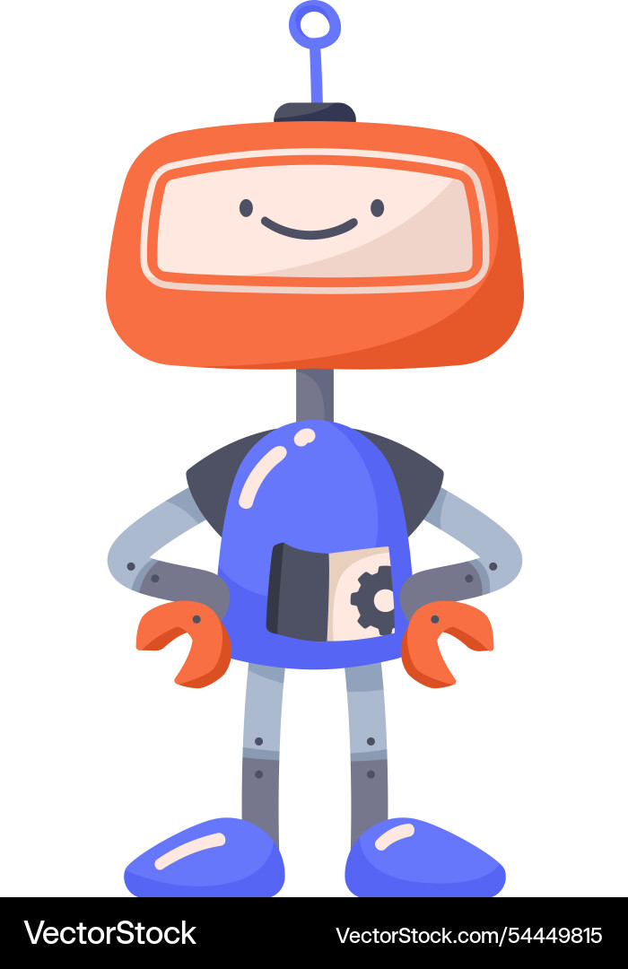 Robot and modern electronic humanoid machine Vector Image