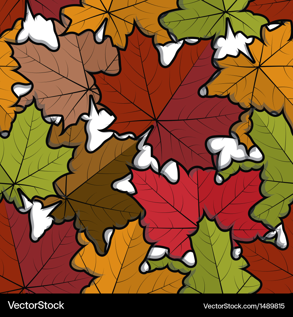 Seamless pattern from maple leaves Royalty Free Vector Image