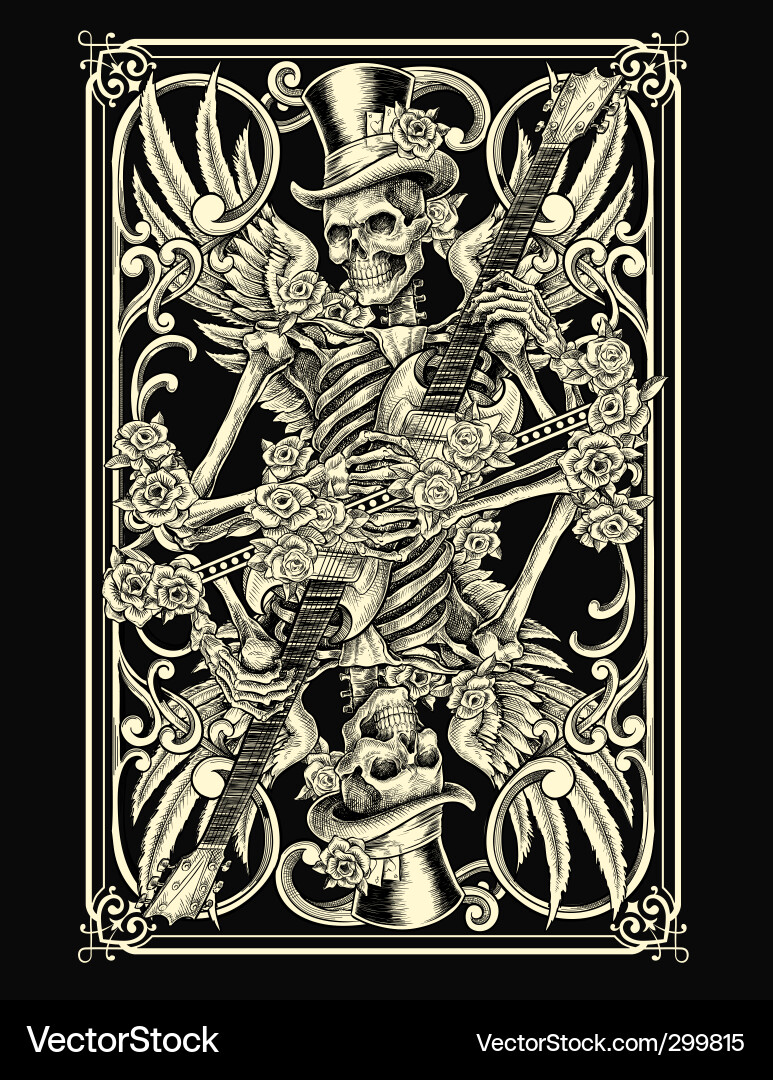 Skeleton Playing Cards Wallpaper Skeleton Playing Card Stock