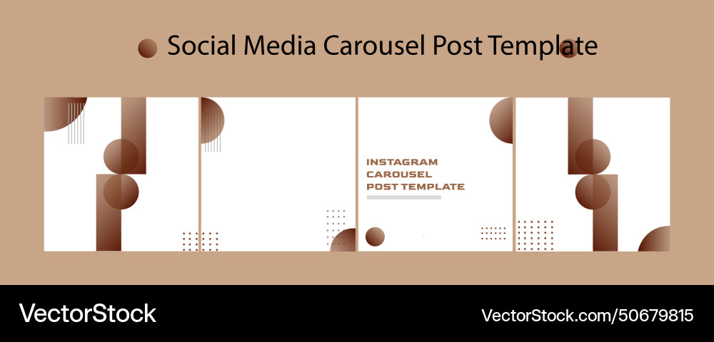 Social media carousel post Royalty Free Vector Image