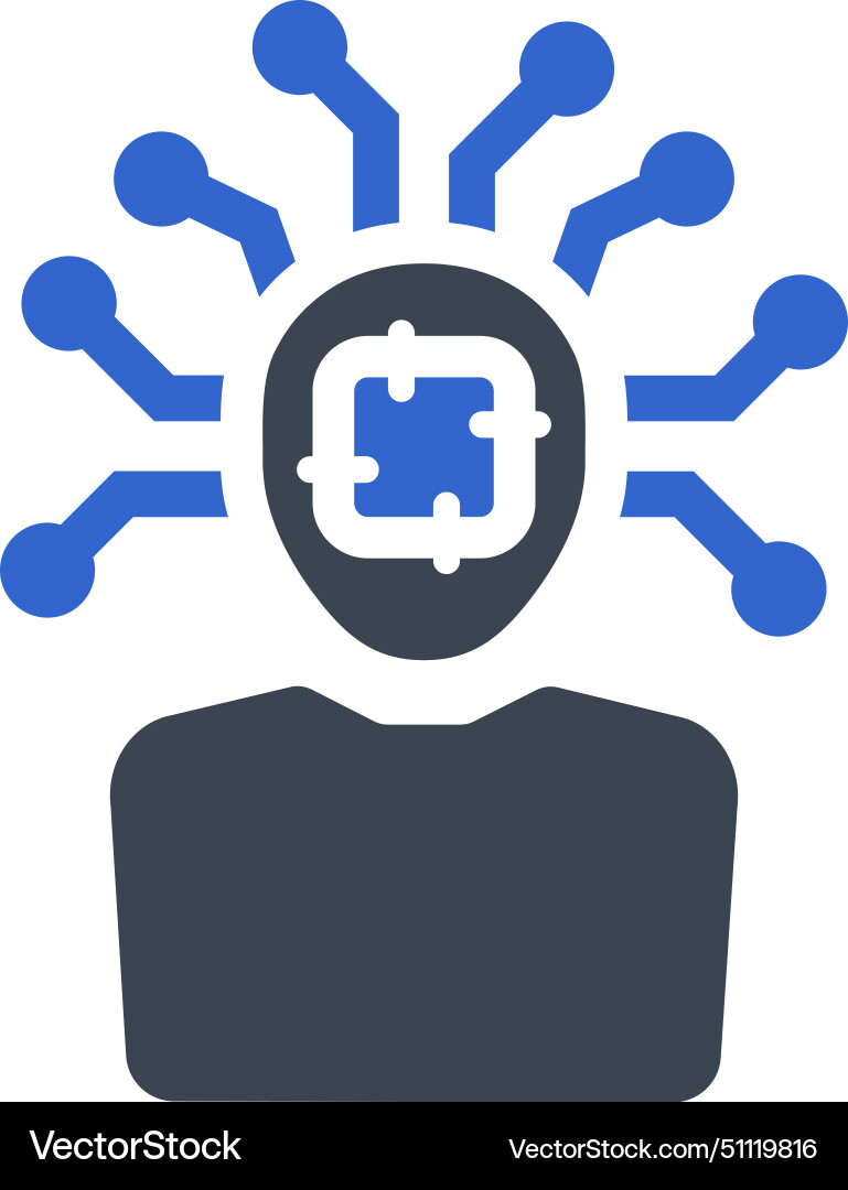 Artificial intelligence icon Royalty Free Vector Image