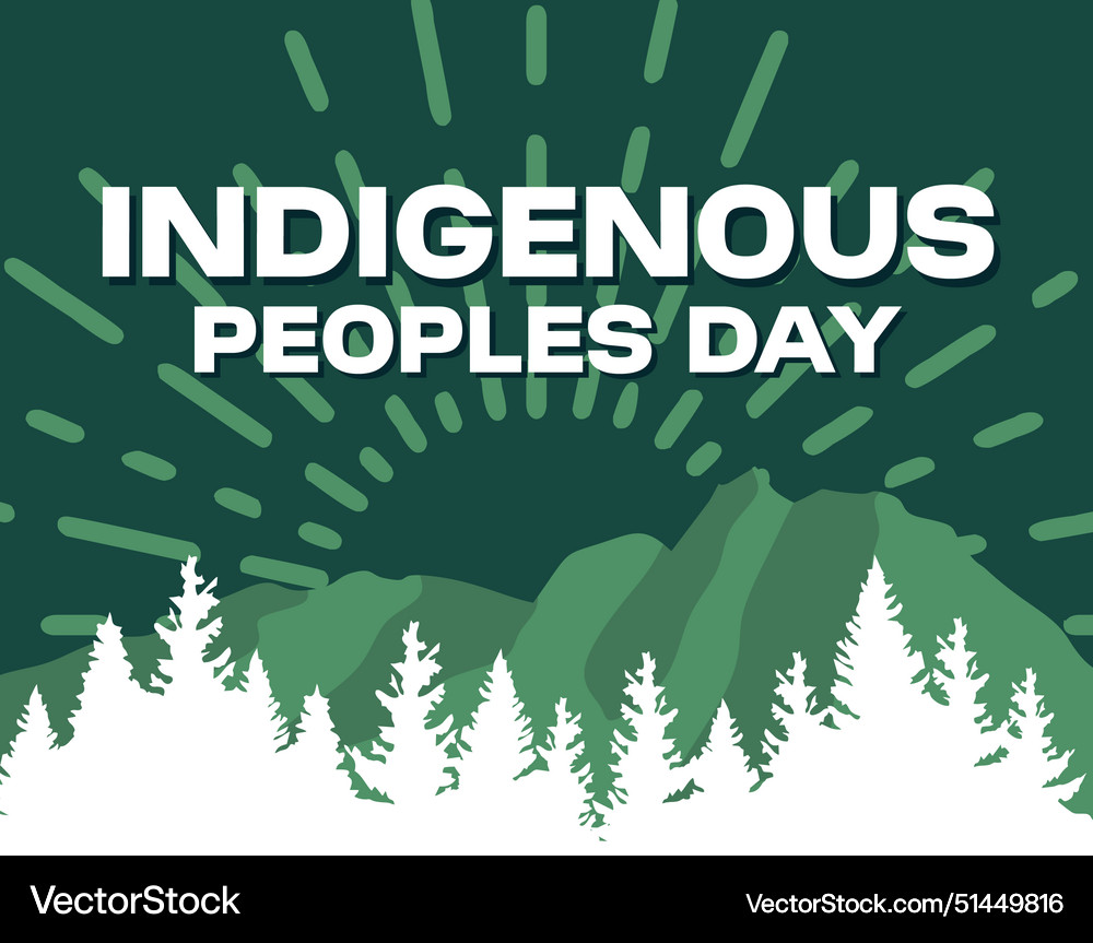 Celebrate happy indigenous peoples day Royalty Free Vector