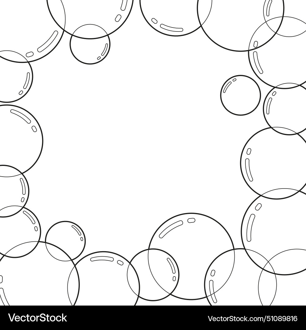 Coloring book with soap bubbles Royalty Free Vector Image