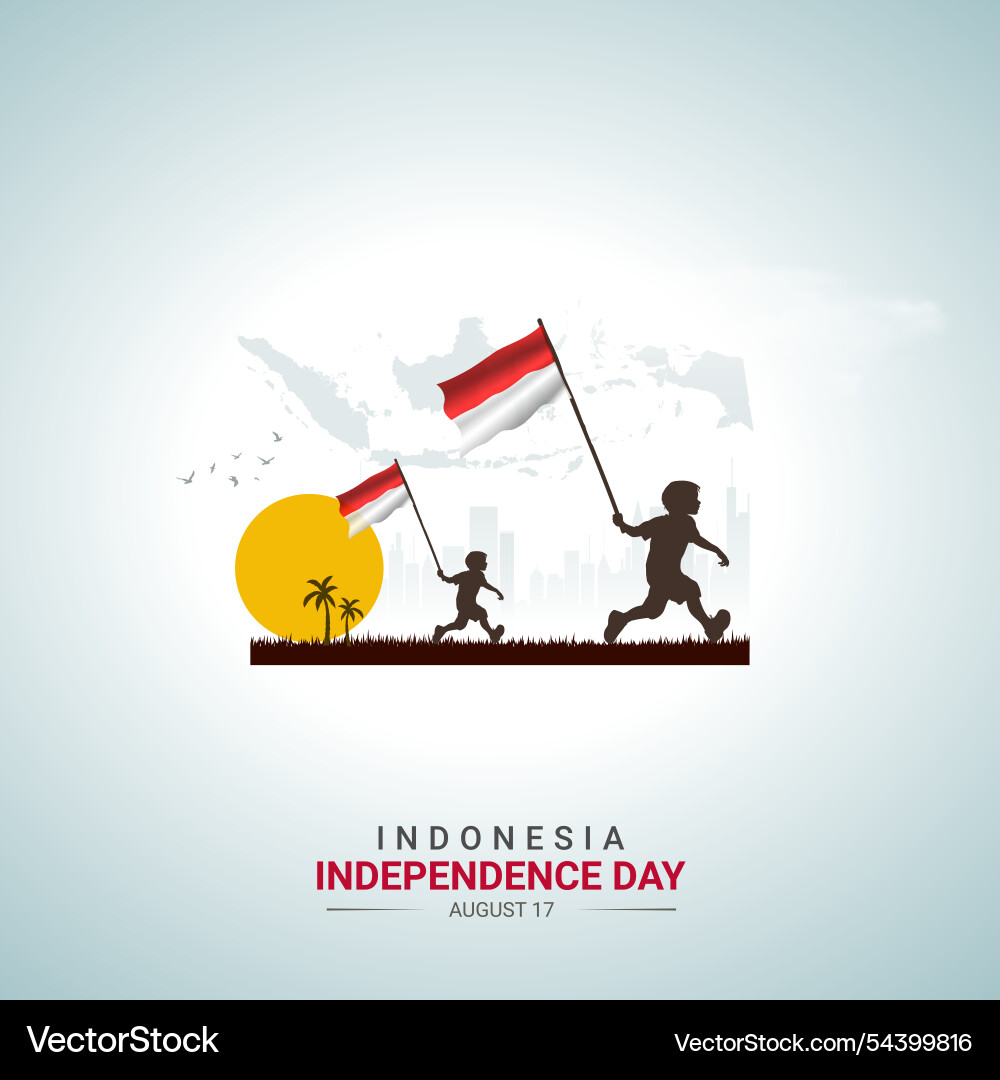 Indonesian independence day Royalty Free Vector Image
