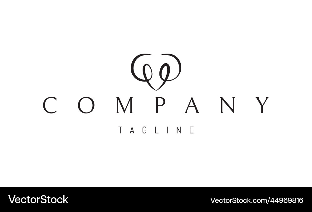 Logo on which an abstract image of a ram Vector Image