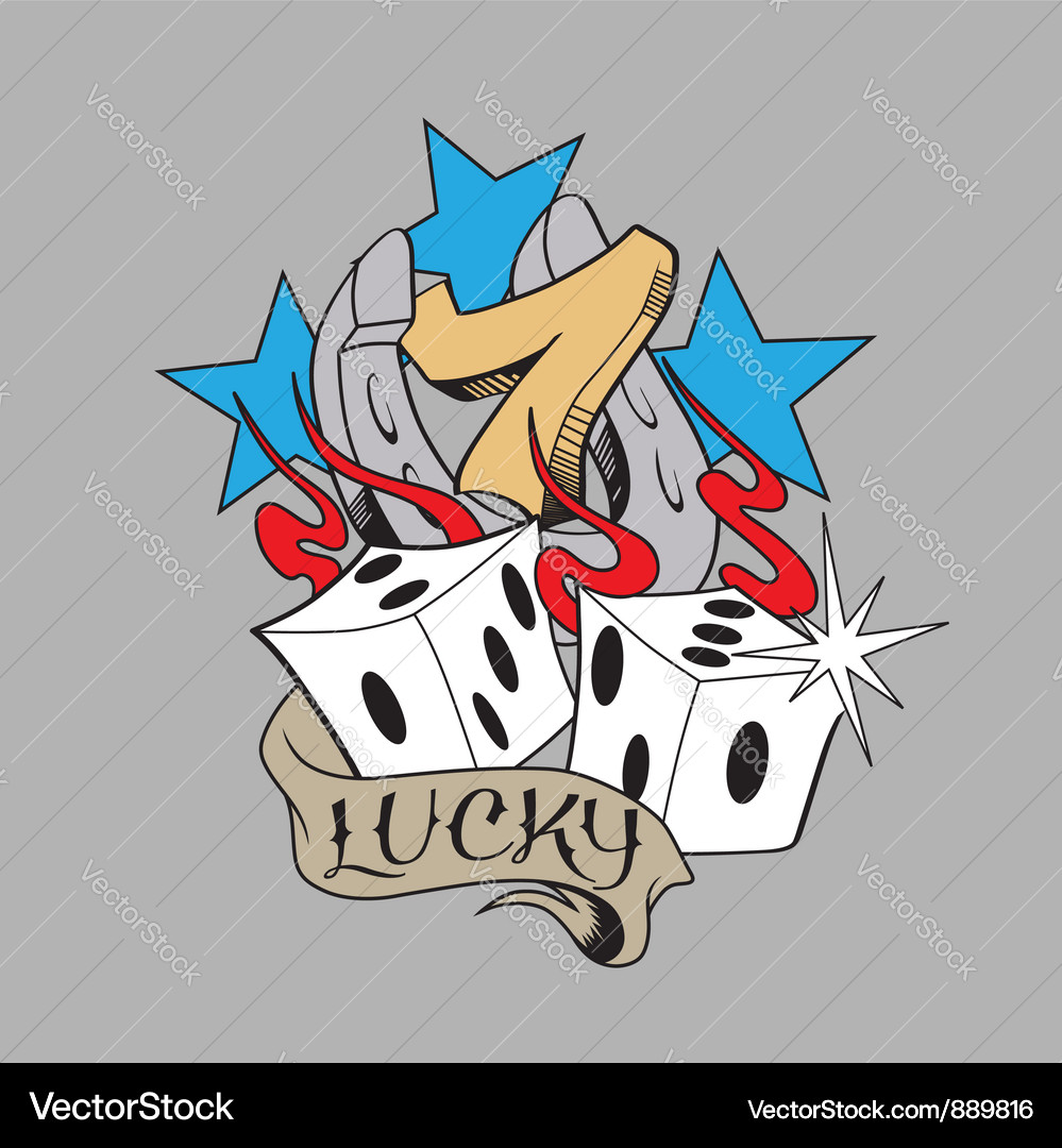 Lucky 7 Royalty Free Vector Image - VectorStock