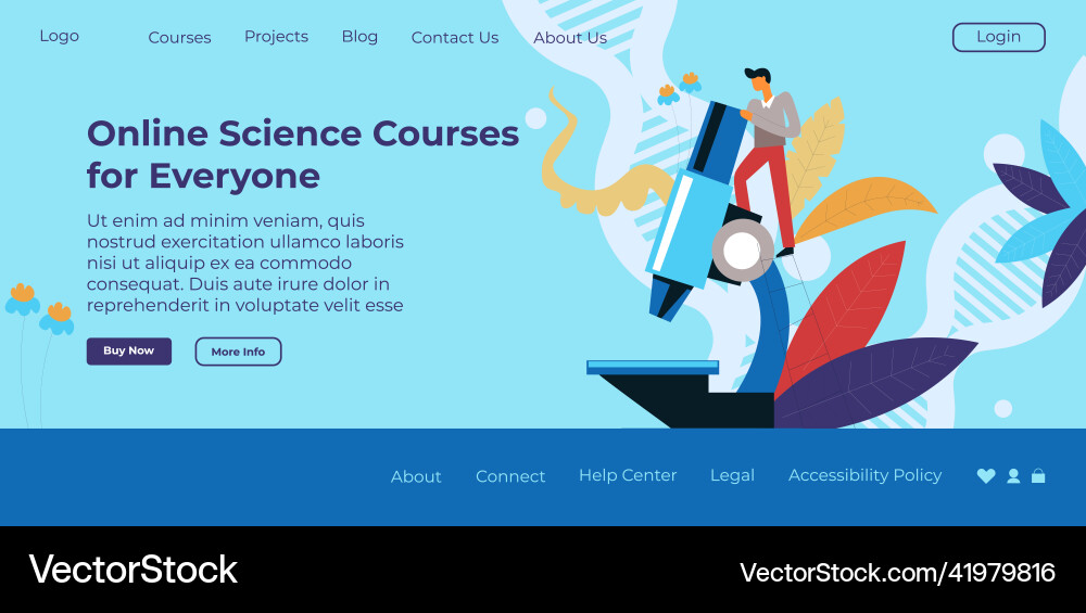 Online science courses for everyone education Vector Image