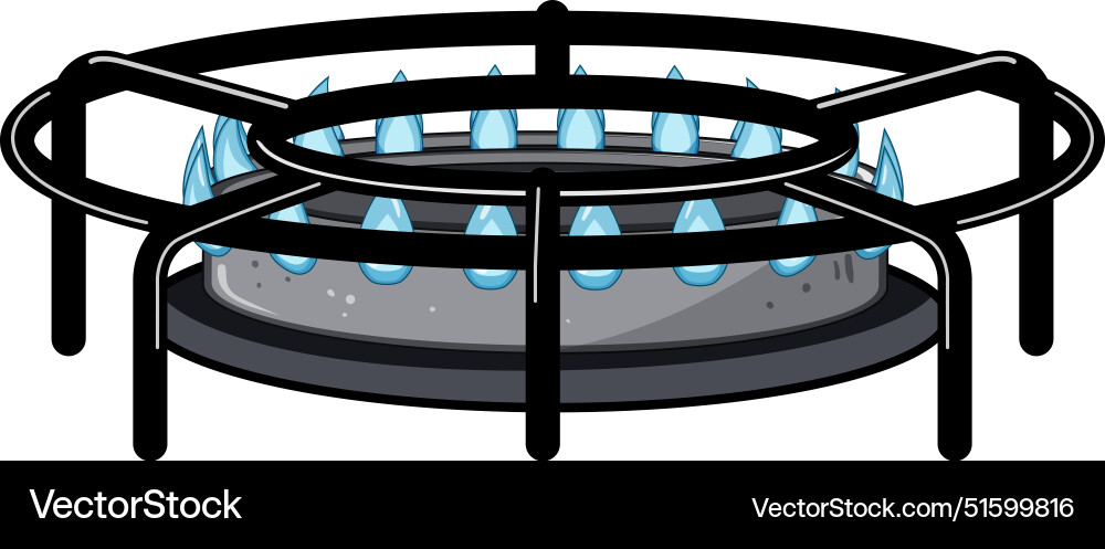 Propane stove burner cartoon Royalty Free Vector Image