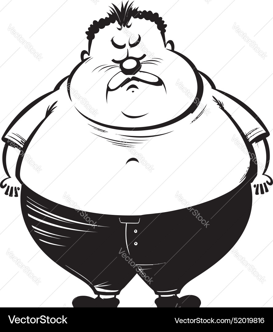 Rotund representation badge emblem chubby Vector Image