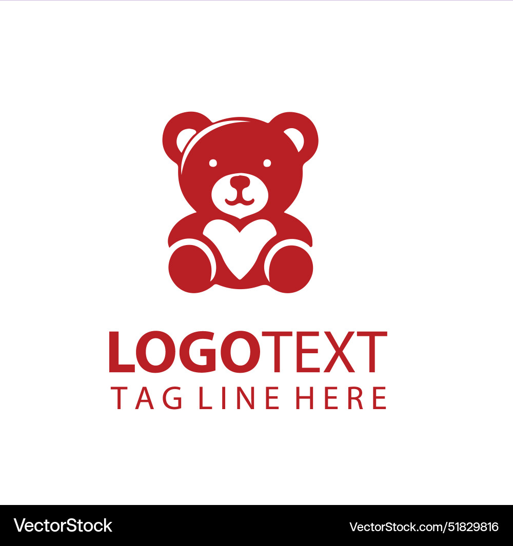 Teddy bear logo Royalty Free Vector Image - VectorStock
