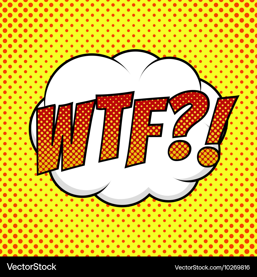 Wtf comic background Royalty Free Vector Image