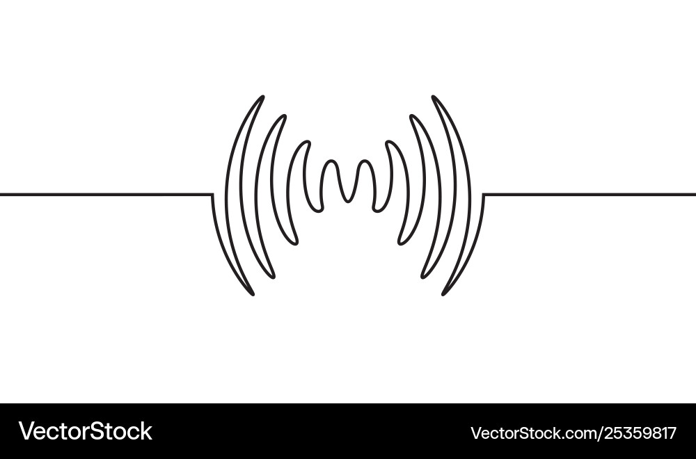 Audio sound wave music waveform pulse Royalty Free Vector