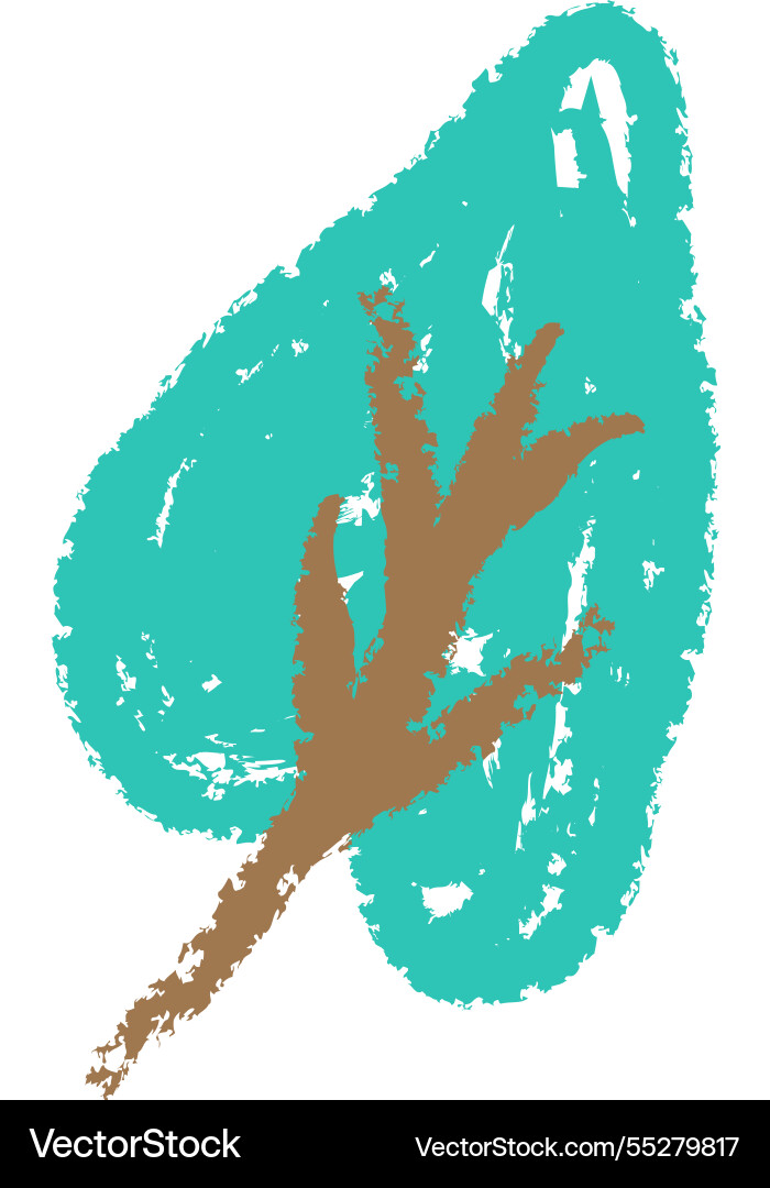 Childish scribble tree Royalty Free Vector Image