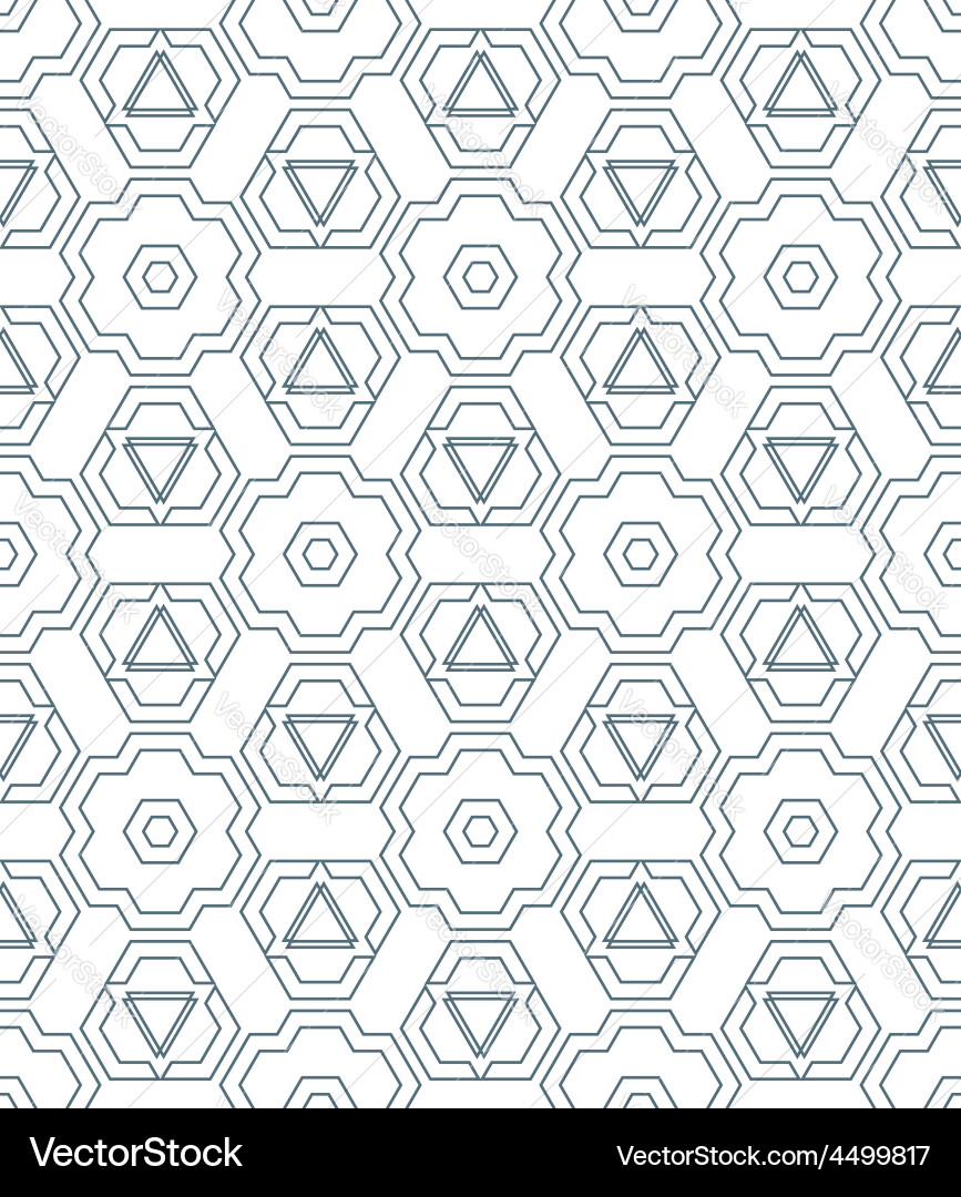 Dark monochrome color outline abstract geometric Vector Image
