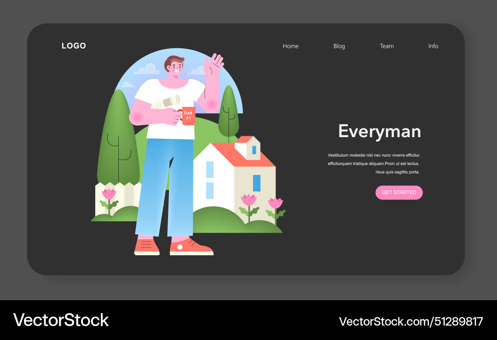 Everyman archetype friendly Royalty Free Vector Image
