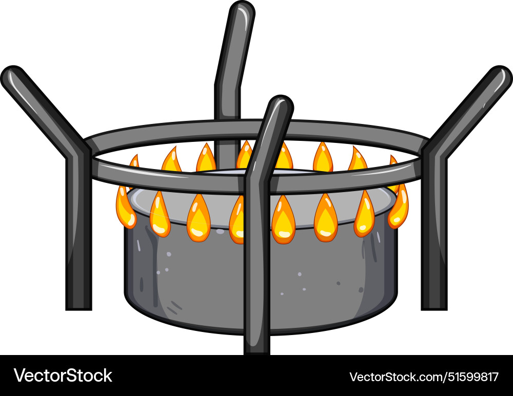 Hob stove burner cartoon Royalty Free Vector Image