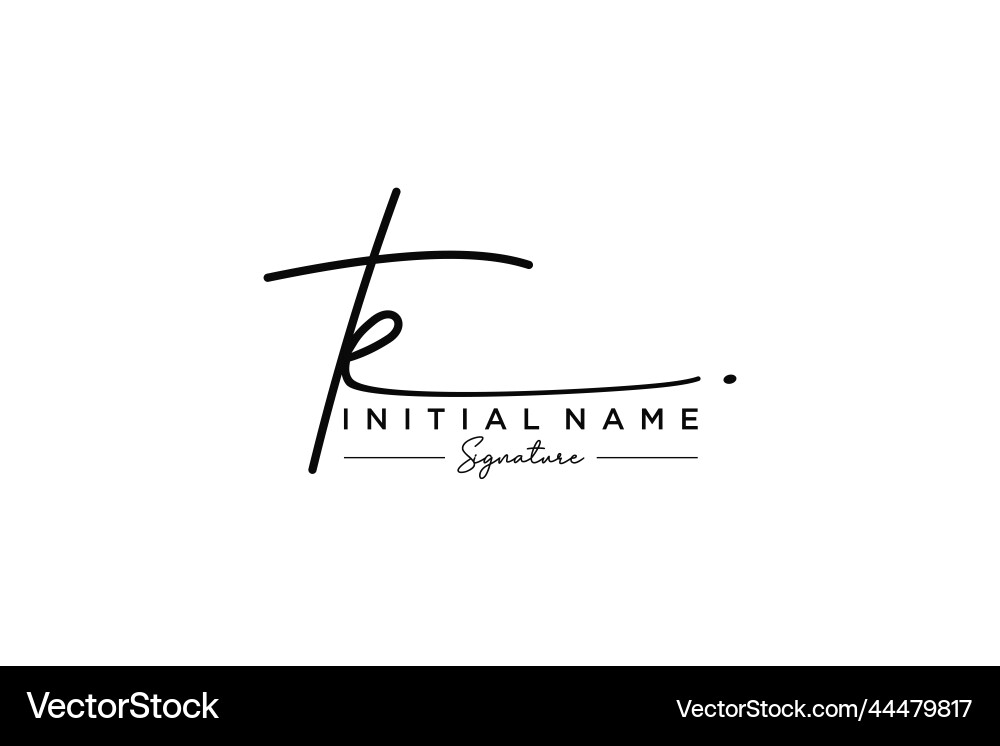 Initial te signature logo template hand drawn Vector Image
