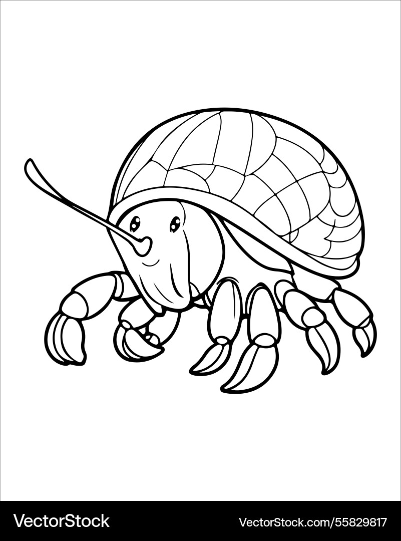 Ocean animals coloring pages for kids Royalty Free Vector