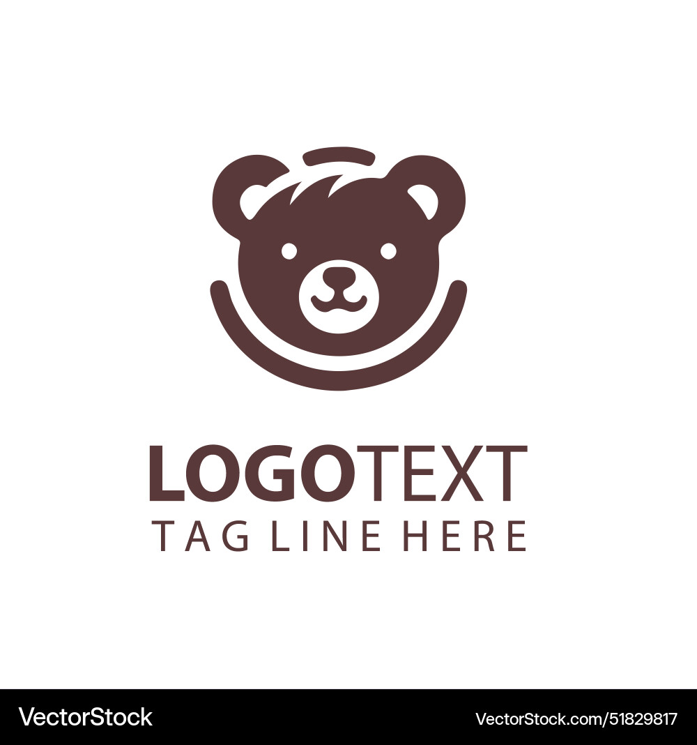 Teddy bear logo Royalty Free Vector Image - VectorStock