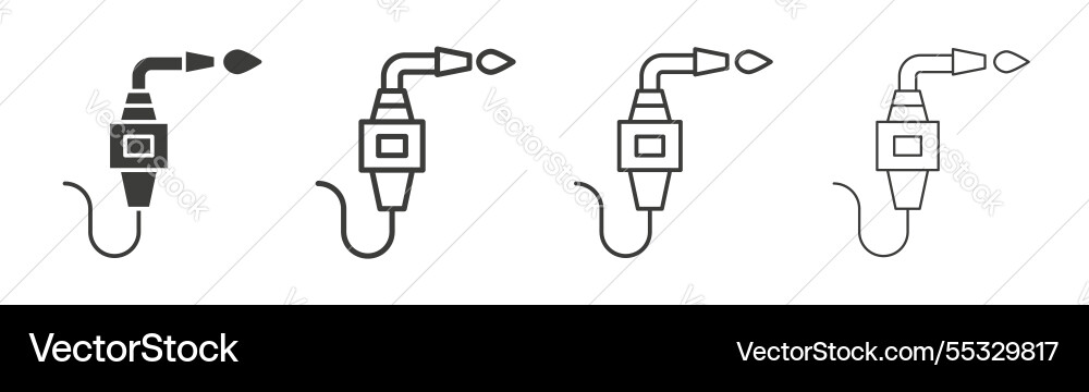 Welding icons set graphic designs Royalty Free Vector Image