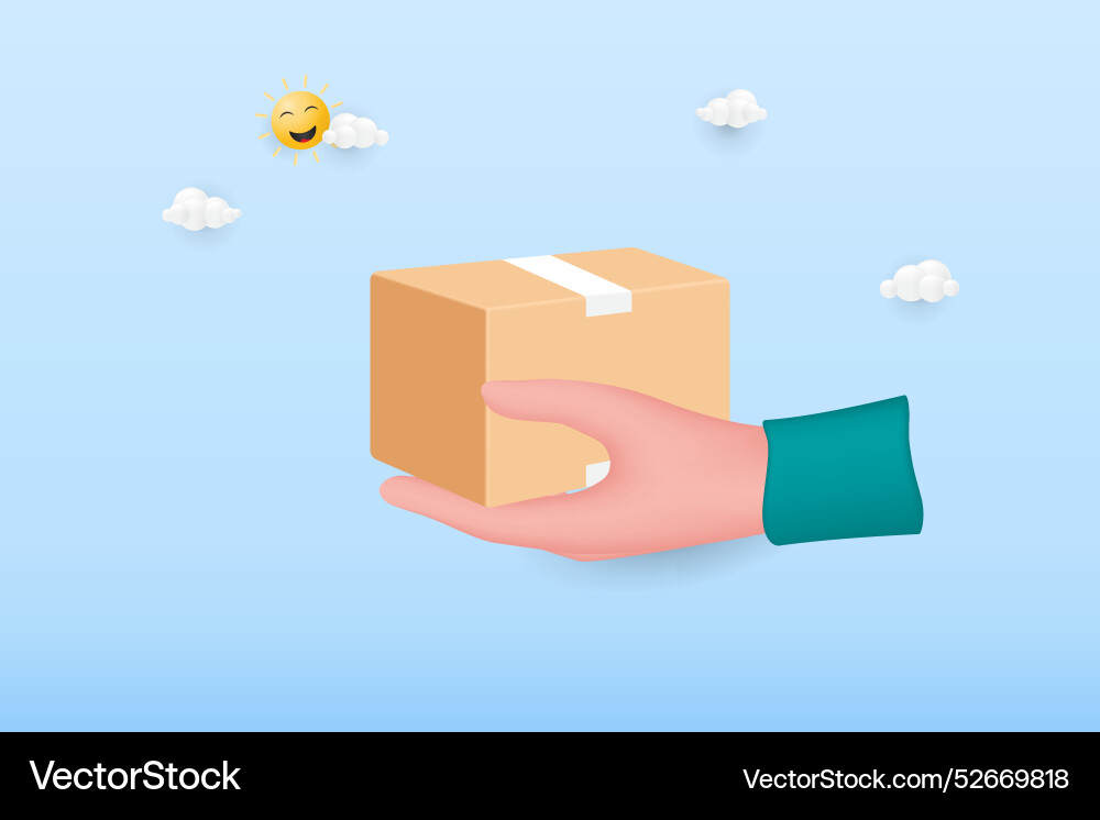 3d shipping insurance transportation safety Vector Image