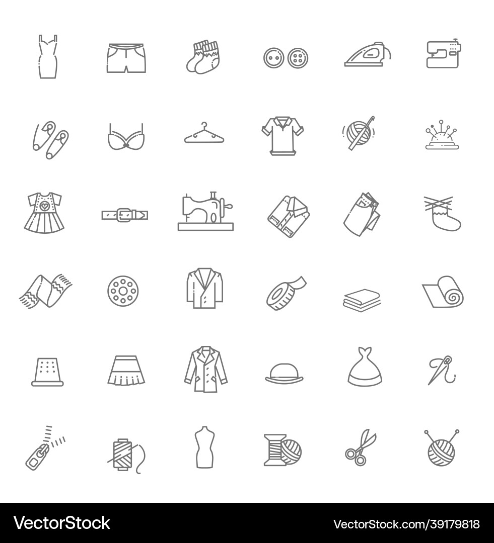 Accessories and supplies for tailor studio Vector Image
