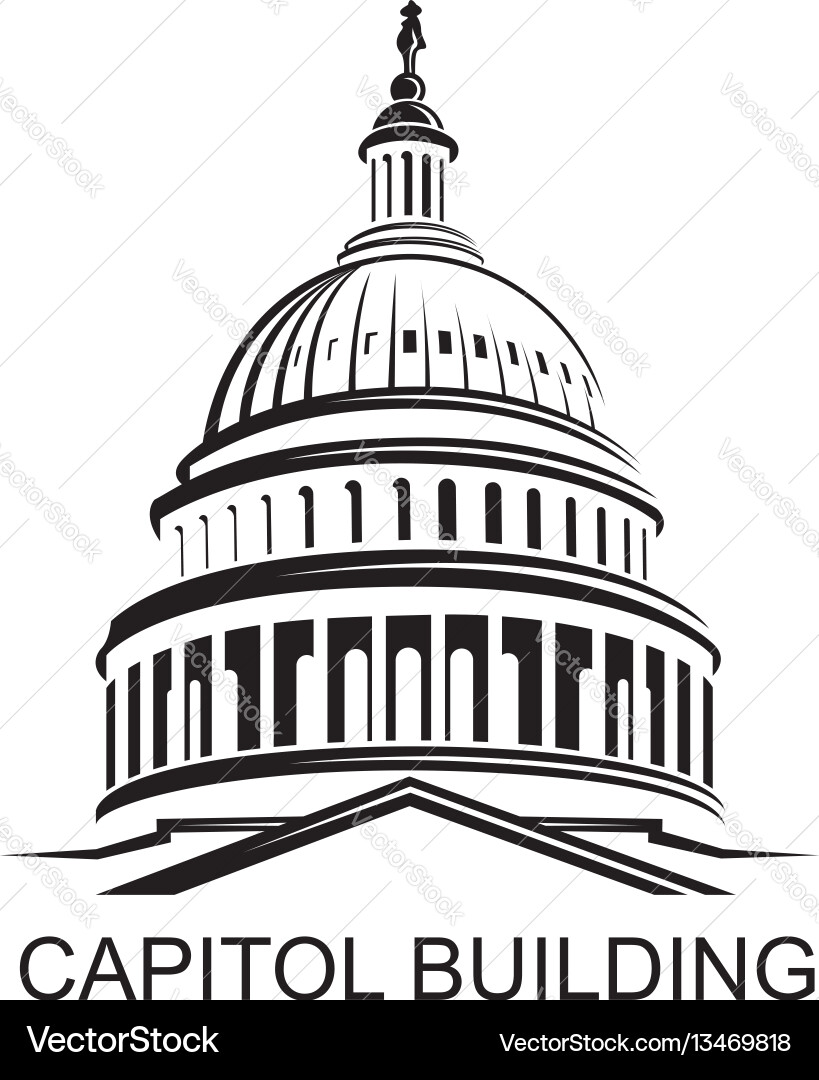 Capitol building icon Royalty Free Vector Image