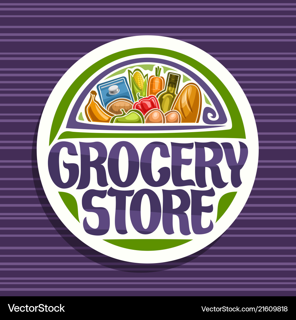 Fresh Grocery Store Logo Royalty Free Vector Image