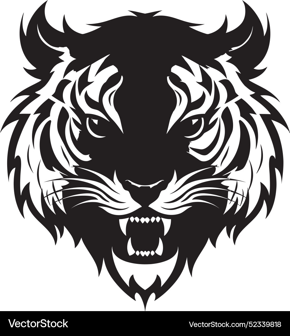 Futuristic tiger profiledynamic drawing Royalty Free Vector